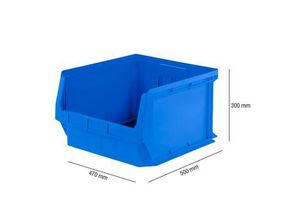 4052941756399 - Sichtlagerkasten SSI Schäfer Serie PROFI LF 543 PP-Kunststoff L 520 450 mm x B 470 450 mm x H 300 mm 57 l blau