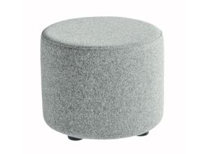 5901747083460 - Sitzhocker TAPA Round gepolstert Schurwolle-Bezug grau
