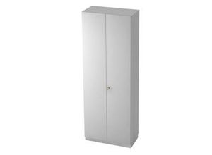 4032062111635 - Garderobenschrank links Ablagen B 800 x T 420 mm lichtgrau