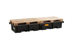 4052886425893 - PE-Palettenauffangwanne CEMO 425 4e für 2 Europaletten längs L 2420 x B 880 x H 360 mm 425 l für 4 x 200 l Fässer ohne Gitterrost