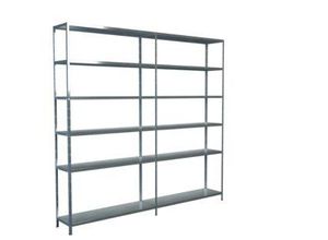 4004514123039 - Steckregal Stecksystem Grund- und Anbauregal Regale Metall verzinkt 2300x2400x350 mm 12 Böden Gr B H T 240 cm x 230 cm x 35 cm silberfarben Werkstatt-Regale