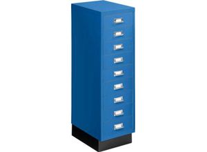4250510912270 - Schubladenschrank DIN A4 mit 9 Schubladen 940 mm hoch enzianblau