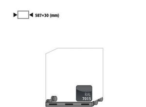 4250101179990 - Rollen mit Sockelblende für asecos Sicherheitsschränke der UB90 Serie Stahlblech schiefergrau B 587 x H 30 mm