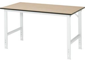 4040376813275 - Arbeitstisch höhenverstellbar Gestell 60 x 30 mm MDF-Platte BxT 1500 x 800 mm lichtgrau RAU