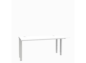 4250510843451 - Genius Schreibtisch MODENA FLEX 4-Fuß-Rechteckrohr beidseitig B 1600 mm weiß