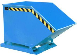 4052462036444 - eurokraft pro Kippmulde mit Klappmechanismus kastenförmig Volumen 04 m³ blau RAL 5012