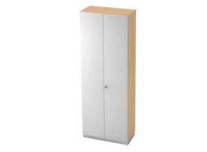 4032062111628 - Garderobenschrank links Ablagen B 800 x T 420 mm Ahorn-Dekor silber