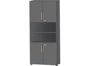 4251898812961 - Select Kombischrank Start Off Wood 6 OH abschließbar B 800 x T 420 x H 2196 mm Holz graphit