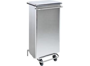 8033433771591 - Abfallbehälter Continox Edelstahl 2 Gummiräder mit Pedal 110 Liter