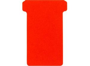 8710968469413 - T-Steckkarten Format 2 B 48 x H 85 mm für Plantafelelemente 63 48 mm beschriftbar FSC®-zertifiziertes Papier rot 100 Stück