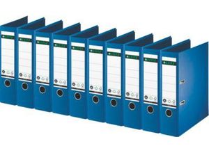 4002432553648 - LEITZ® Ordner 1007 1008 DIN A4 Rückenbreite 80 mm 10 Stück blau