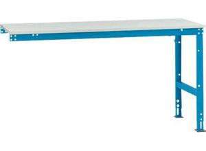 4045916081121 - AU60875012 Arbeits-Anbautisch UNIVERSAL Standard mit Kunststoffplatte BxTxH = 1750 x 800 x 760-870 mm Licht-Blau (RAL 5012)