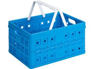 8711112571228 - Klappbox Square 32L blau weiß 49 x 36 x 25 cm Boxen Körbchen & Kisten - Sunware