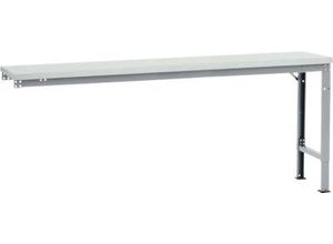 4045916151282 - AU81119006 Arbeits-Anbautisch UNIVERSAL Spezial mit Melaminplatte BxTxH = 2000 x 800 x 722-1022 mm Alusilber