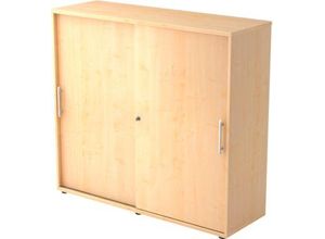 4032062024973 - HAMMERBACHER Schiebetürenschrank V1753S 3 3 RE ahorn 2 Fachböden 1200 x 400 x 1100 cm