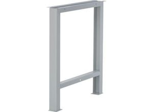 4051273704061 - Pure Fußgestell für Arbeitsplatte nicht höhenverstellbar T 665 x H 800 mm weißaluminium RAL 9006