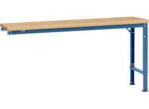 4045916157772 - AU80855007 Arbeits-Anbautisch UNIVERSAL Spezial mit Multiplexplatte BxTxH = 1750 x 800 x 722-1022 mm Brillantblau (RAL 5007)