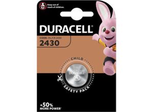 5000394030398 - Knopfzelle Duracell® CR2430 Spannung 3 V Lithium silber 1 Stück