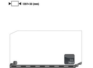 4250101150425 - Rollen mit Sockelblende für asecos Sicherheits- und Säure- und Laugenschränke Stahlblech schiefergrau B 1397 x H 30 mm