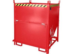 4052462014633 - Silobehälter SGK 100 Zugseil-Entleerung L 1000 x B 1200 x H 1405 mm 1 m³ bis 1500 kg Stahl Feuerrot