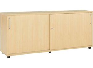 4251898812220 - Select Anstellschiebetürenschrank aus Holz 2 Fachböden B 1600 mm x T 421 x H 750 mm Ahorn