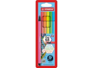 4006381132503 - Faserschreiber-Etui Pen 68 Kunstst Leuchtfarben 4006381132503 STABILO 6806-1 6 Stück