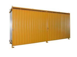 4052462065857 - Regalcontainer BAUER CEN 59-2 Stahl Schiebetor B 6245 x T 1550 x H 2980 mm orange