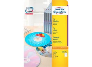 4004182060438 - CD-Etiketten L6043-25 ClassicSize geeignet für Inkjet-& Laserdrucker blickdicht Ø 117 mm 50 Stück 25 A4-Bogen FSC®-Papier weiß