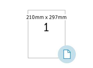 4008705084222 - Blattetiketten HERMA 8422 permanenthaftend bedruckbar B 210 x H 297 mm Papier weiß 500 Stück 500 Blatt