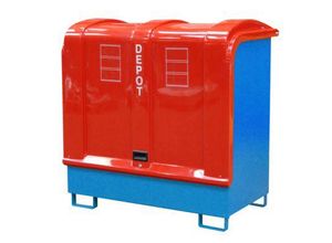 4052462006065 - Gefahrstoff-Depot Typ GD-B BAUER Stahl L 1460 x B 830 x H 1460 mm Auffangvolumen 220 Liter lichtblau RAL 5012