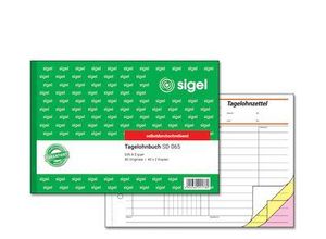 4004360921780 - SIGEL Personalformulare Tagelohnbuch Tagelohnbuch A5q SD SD065 DIN A5 quer 3x 40 Seiten