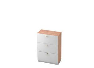 4032062111161 - HÃ¤ngeregistraturschrank 3 OH B 800 x T 420 mm Nussbaum-Dekor silber