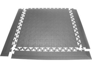 5013745001107 - Rampe zu Arbeitsplatzfliese 500x140 mm Stärke 5 mm aus recyceltem PVC Oberfläche Noppenoptik Farbe schwarz VE 4 Stück