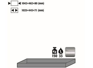 4250101138317 - Wannenboden Standard für asecos Sicherheitsschränke der Q30 Q90 und S90 Serie Edelstahl 14016 B 1042 x T 462 x H 80 mm 33 l bis 150 kg