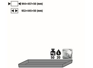 4250101139529 - Bodenauffangwanne Stawa-R für asecos Chemikalienschränke Stahlblech B 944 x T 457 x H 50 mm 205 l