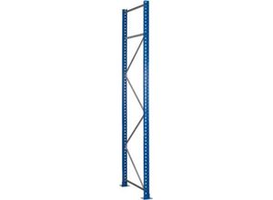 4058255105175 - Schulte Lagertechnik Palettenregal-Ständerrahmen S645-B25 unmontiert T 800 x H 2500 mm Stützenbreite 100 mm blau verzinkt