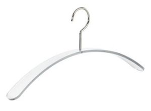 4043572224302 - Acryl-Kleiderbügel Rudolf Weber KG Curve Bügelstärke 6 mm verchromter drehbarer Haken 4 Stück transparent