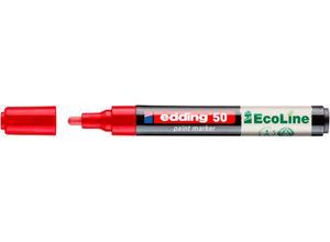 4057305072467 - Lackmarker 50 EcoLine Schreibfarbe Rot Rundspitze Strichstärke 2-3 mm mit Kappe wasserbasiert nachfüllbar 1 Stück