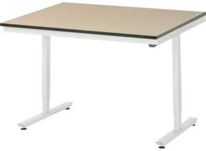 4040376062635 - Rau Arbeitstisch Adlatus elektrisch höhenverstellbar 22 mm MDF-Platte bis 150 kg B 1250 x T 1000 x H 720-1120 mm braun lichtgrau