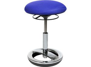 4014296362588 - Fitness-Hocker SITNESS BOB ergonomisches Sitzen Sitzhöhe 440 bis 570 mm blau Gestell verchromt