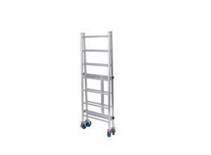 4009199710734 - Faltgerüst Krause RollTec® Arbeitshöhe bis 29 m belastbar bis 200 kg m2 mit Belagbühne mobil Aluminium