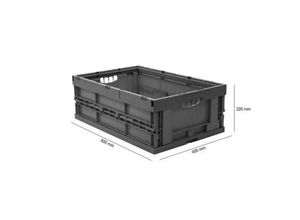 4250685147965 - EURO-Maß Faltbox 6422 NG ohne Deckel für Lager- und Mehrwegtransport 414 Liter grau