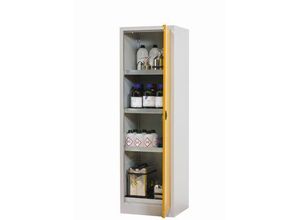 4250101140297 - Chemikalienschrank asecos CF-CLASSIC Flügeltür Anschlag rechts Front Sicherheitsgelb B 600 x T 500 x H 1950 mm