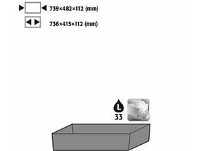 4250101139208 - Bodenauffangwanne Stawa-R für asecos Chemikalienschränke der CS und CX Serie Stahlblech B 739 x T 482 x H 112 mm 33 l