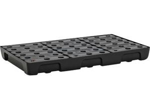 4052886453315 - Auffangwanne für Kleingebinde 10 6 Volumen 33 l für Regalfachmaß 1000 x 600 mm mit Gitterrost mit Zulassung stapelbar Polyethylen schwarz