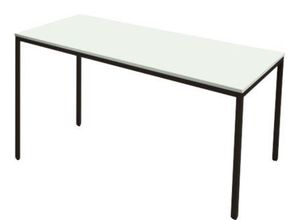 4251898823493 - Pure Stahlrohrtisch Rechteck Quadratrohrfuß B 1600 x T 800 x H 720 mm lichtgrau schwarz