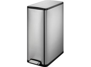 8713631716708 - EKO Treteimer Ecoslim 45 Liter Edelstahl matt Fingerabdruckschutz geräuschloser Deckel B 276 x T 533 x H 661 mm silber