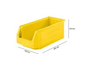 4052941088575 - Sichtlagerkasten SSI Schäfer Serie PROFI LF 421 Polypropylen L 380 x B 185 x H 154 mm 78 l gelb