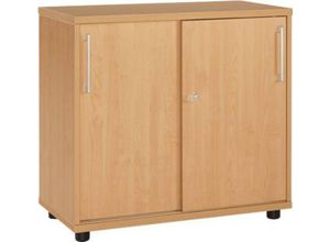 4251898812169 - Select Anstellschiebetürenschrank aus Holz 2 Fachböden B 800 mm x T 421 x H 750 mm Buche