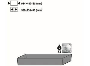 4250101139130 - Bodenauffangwanne Stawa-R für asecos Chemikalienschränke der CS und CX Serie Stahlblech B 984 x T 482 x H 85 mm 33 l